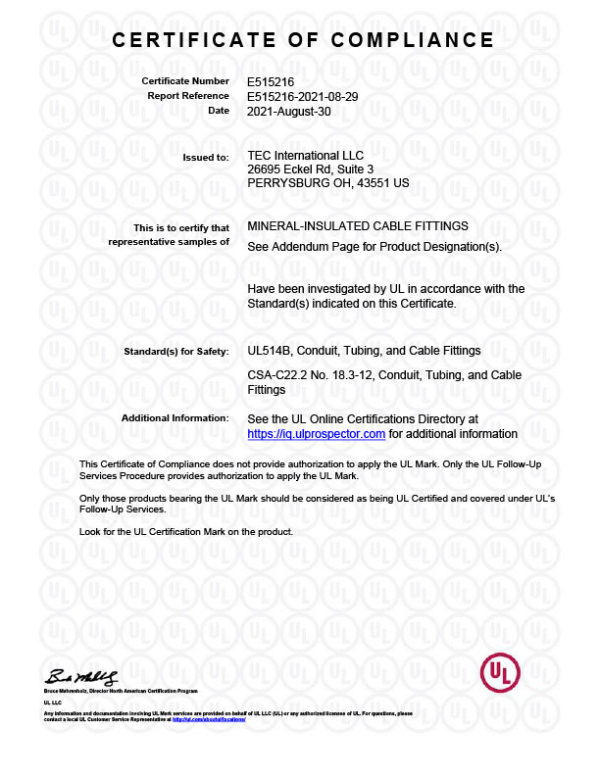 Other References – TEC Wiring